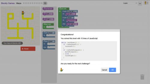 Google’s Blockly Games Maze 1-10 Solutions