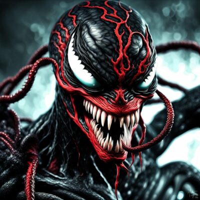 Snarling Possessed Venom Symbiote AI Image